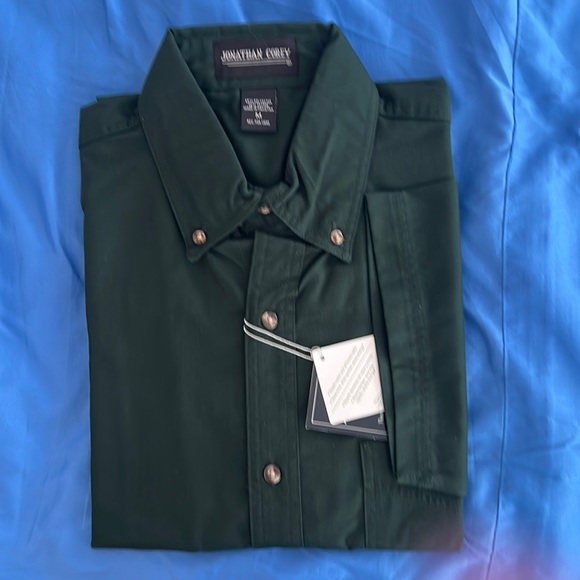 jonathan corey | Shirts | Men Shirt Hunter Green New With Tag Never ...